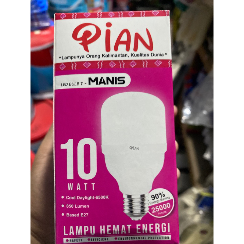 Jual LAMPU LED HEMAT ENERGI PIAN MANIS 10 WATT | Shopee Indonesia