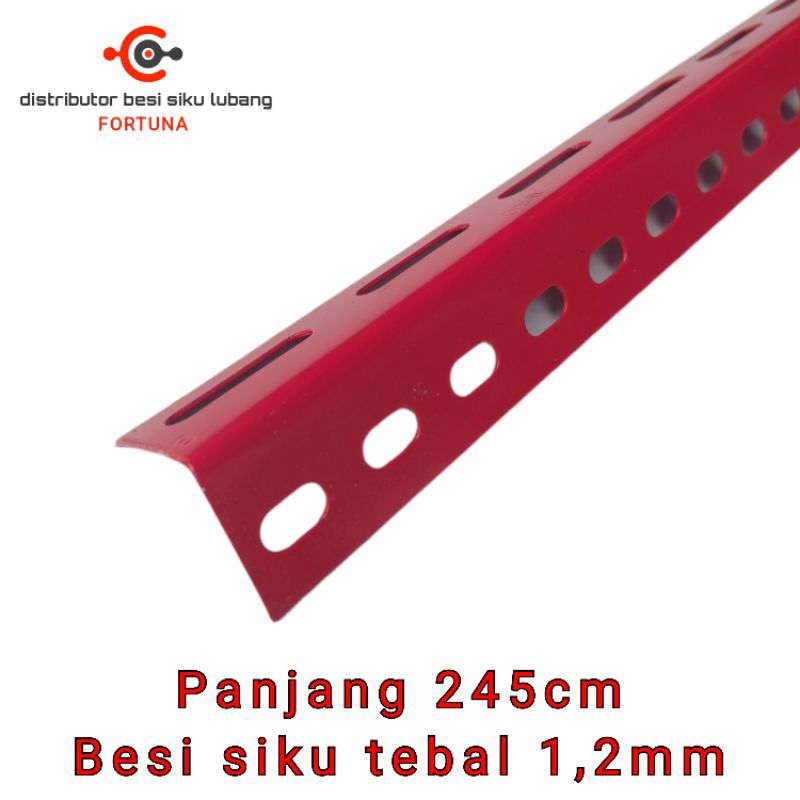 Jual besi siku lubang tebal 1,2mm panjang 245 cm buat rak besi siku ...