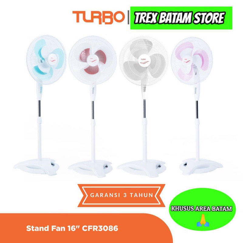 Jual TURBO CFR-3086 KIPAS ANGIN BERDIRI STAND FAN 16 INCH (BATAM) | Shopee Indonesia