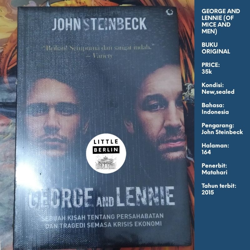 Jual Buku John Steinbeck Of Mice and Men Novel George and Lennie Bahasa ...