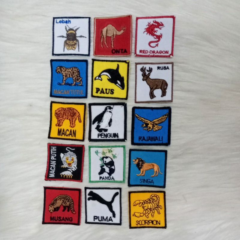 Jual Bet anda Regu Hewan | Tanda Regu Bordir | Badge Pramuka | Bagian 2 ...