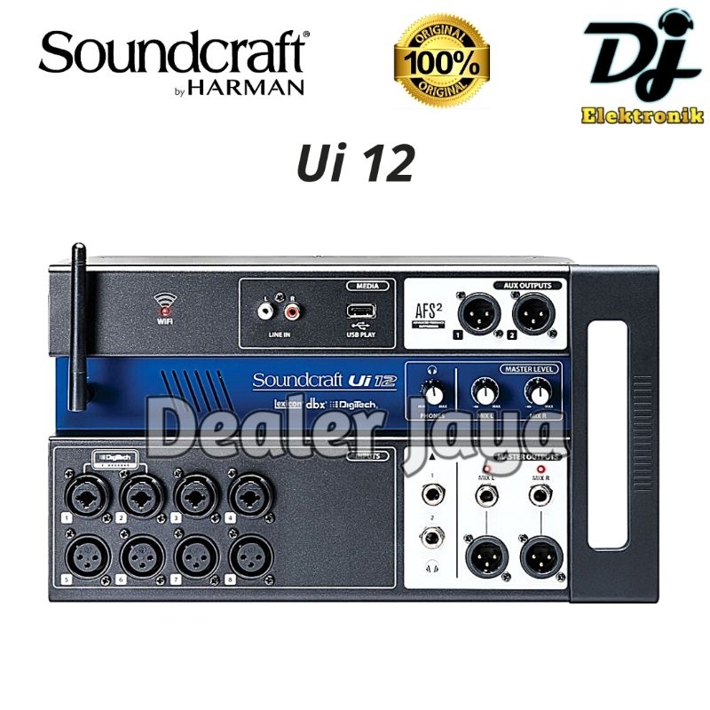 Jual Mixer Digital Sound Craft / Soundcraft Ui 12 / Ui12 - 12 channel | Shopee Indonesia