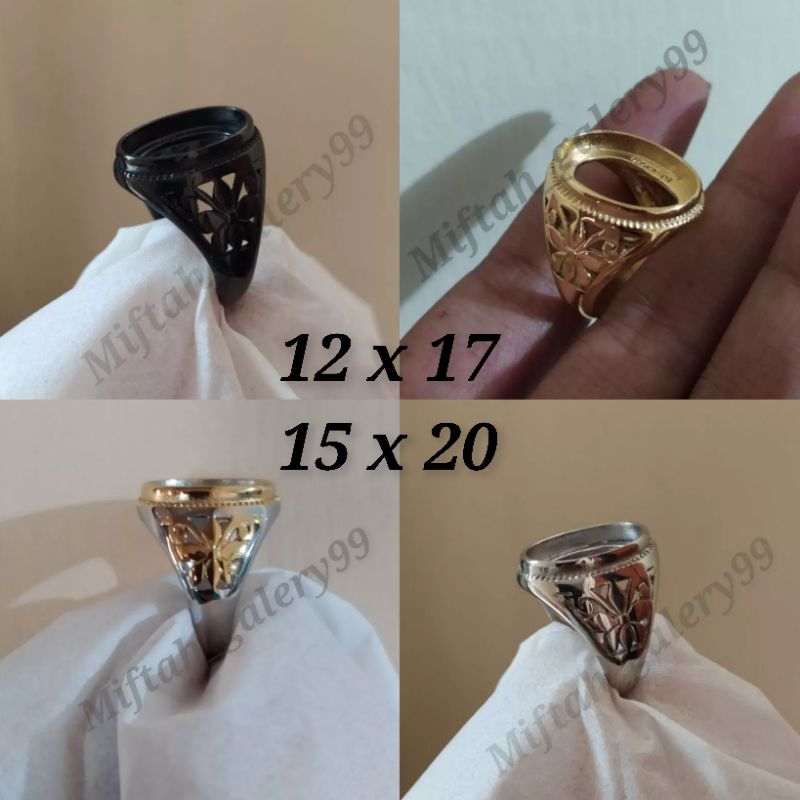 Jual Ring emban cincin titanium super 15x20, 12x17 | Shopee Indonesia