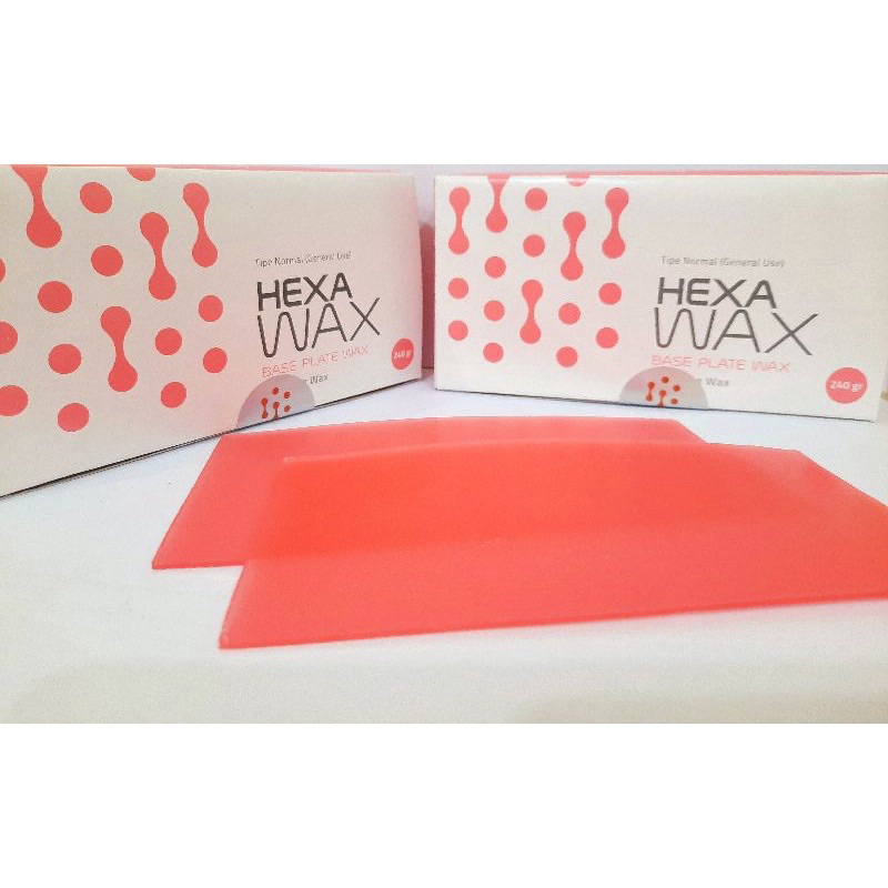 Jual 1 kotak Dental wax base plate wax merk hexa lilin malam lab gigi ...