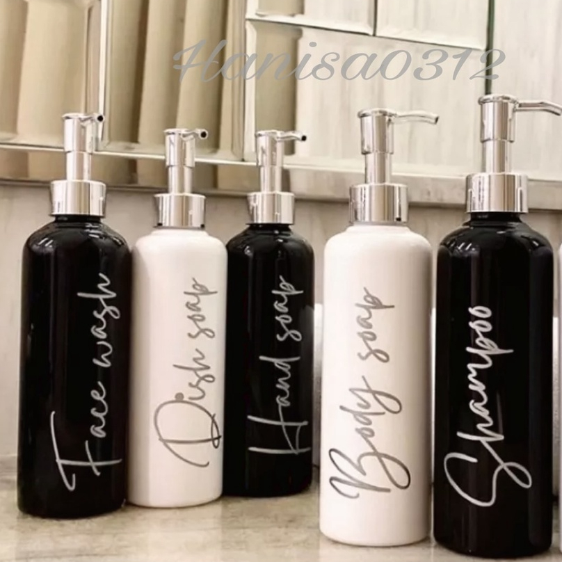 Jual Botol Sabun Cair Aesthetic Silver Luxury 250ml / Botol Pump 250ml ...