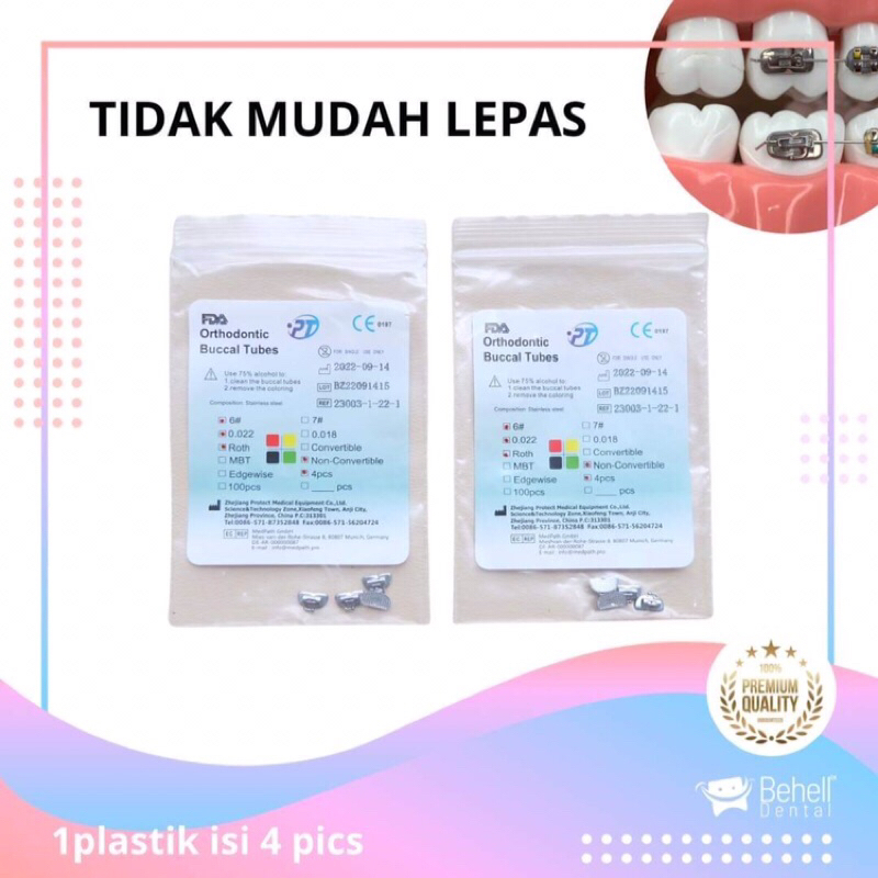 Jual Behelldental BUCCAL TUBE ORIGINAL PROTECT FDA UNTUK PENGUNCI GIGI ...