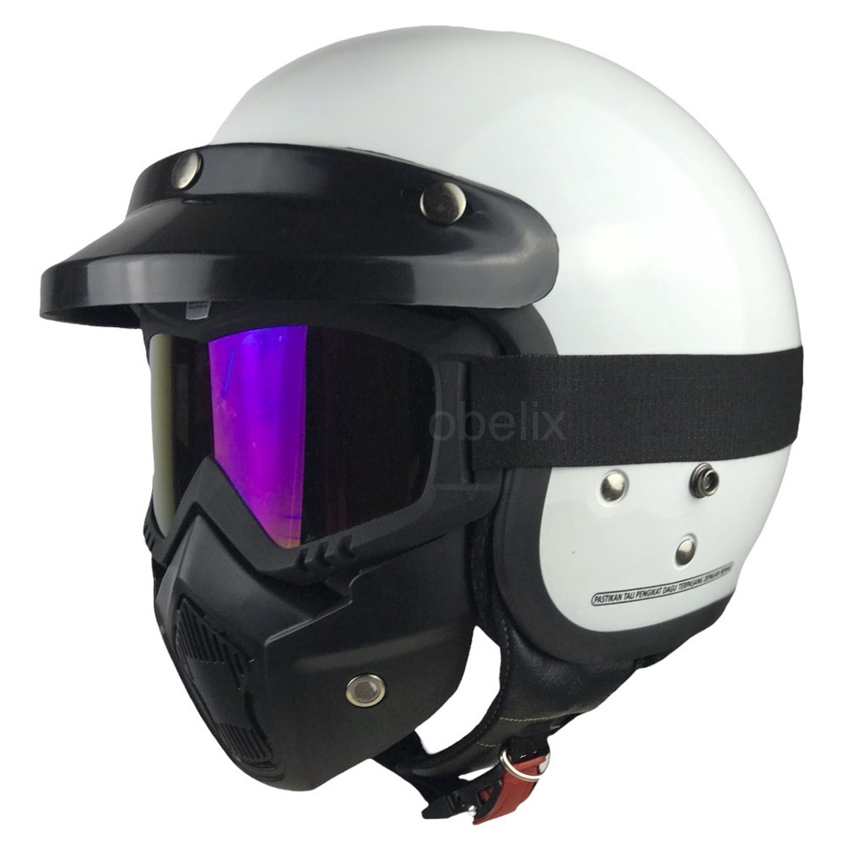 Jual Helm Bogo Retro Goggle Mask SNI | Shopee Indonesia
