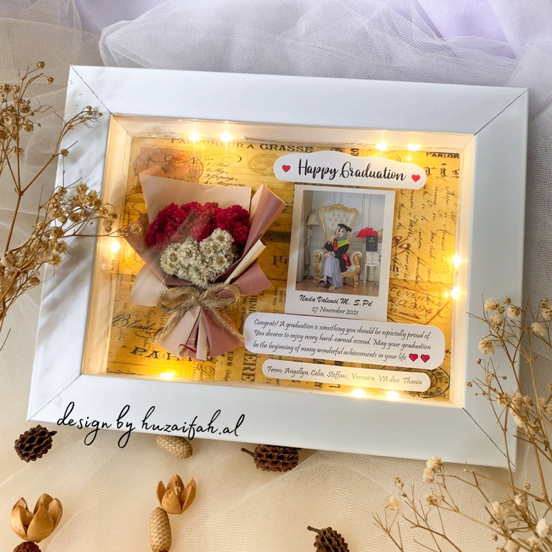 Jual FRAME BUKET RUSTIC GIFT WISUDA 3D PART3 ukuran 13x18cm (5R) / KADO WISUDA, ULANG TAHUN ...