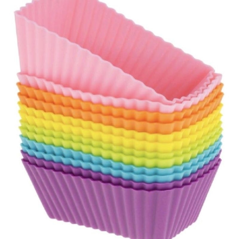 Jual Cetakan Silikon Persegi Panjang Tebal // Cetakan Muffin Silikon ...