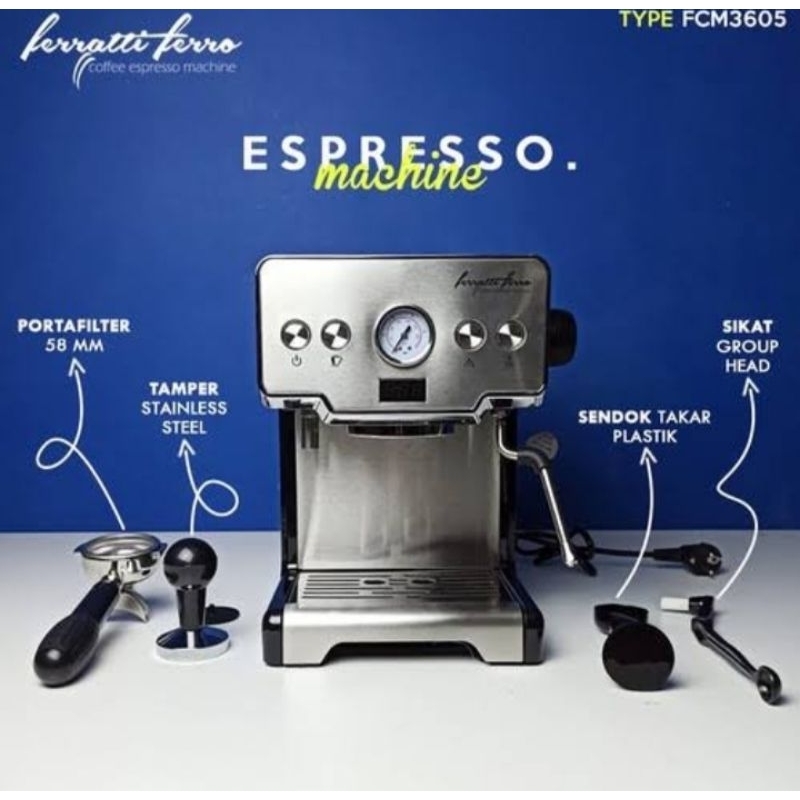 Jual MESIN ESPRESSO Ferrati Ferro fcm 3605 | Shopee Indonesia