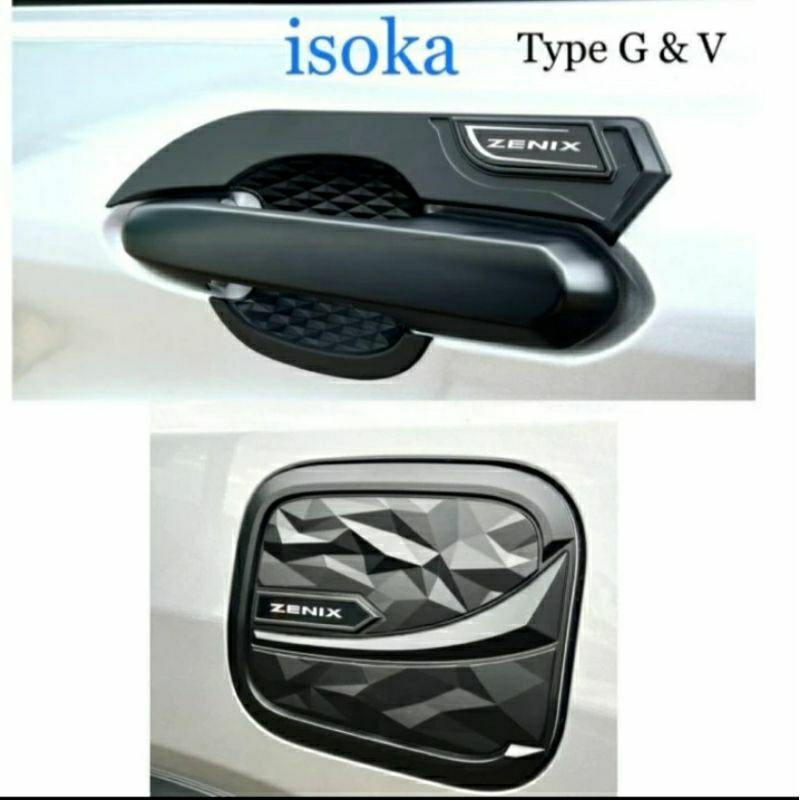 Jual Paket outer handle tank cover Innova zenix type G dan V 2023 hitam ...