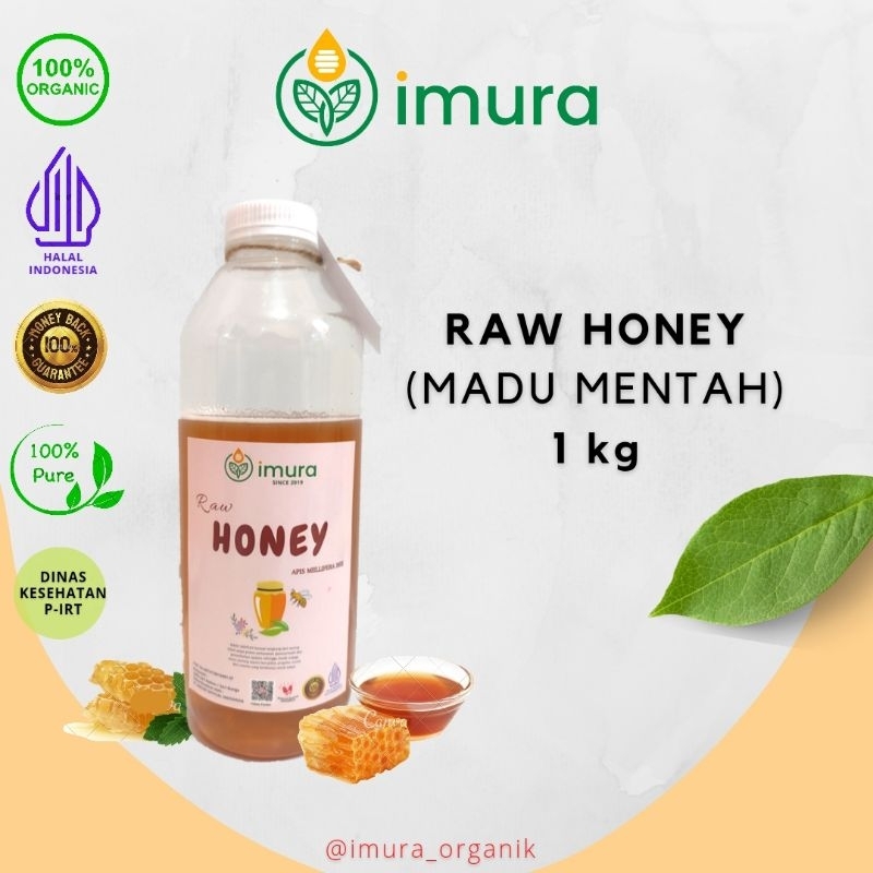 Jual IMURA Raw Honey 1kg Madu Asli Murni 100% Organik Kesehatan | Shopee Indonesia