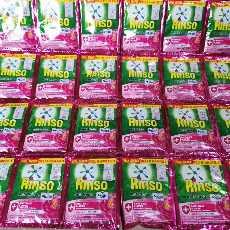 Jual RINSO RENCENG 18ml isi 36pcs anti noda produksi baru | Shopee ...