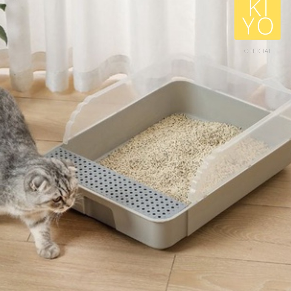 Jual KIYO Litter Box Wadah Pasir Kucing Jumbo Free Sekop | Shopee Indonesia