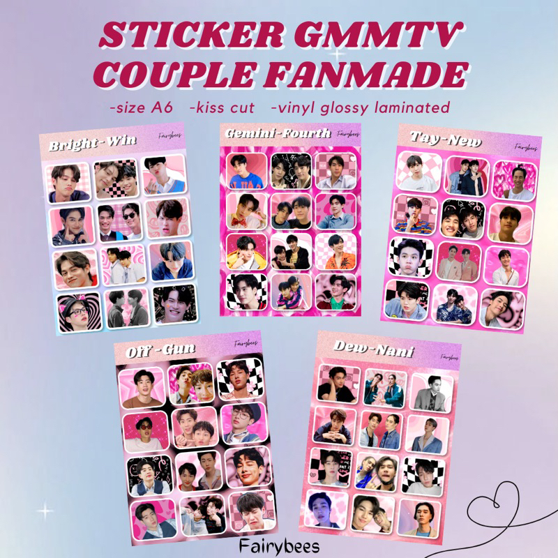 Jual [READY] Sticker GMMTV Artist Handmade | Thailand Couple | Sticker ...