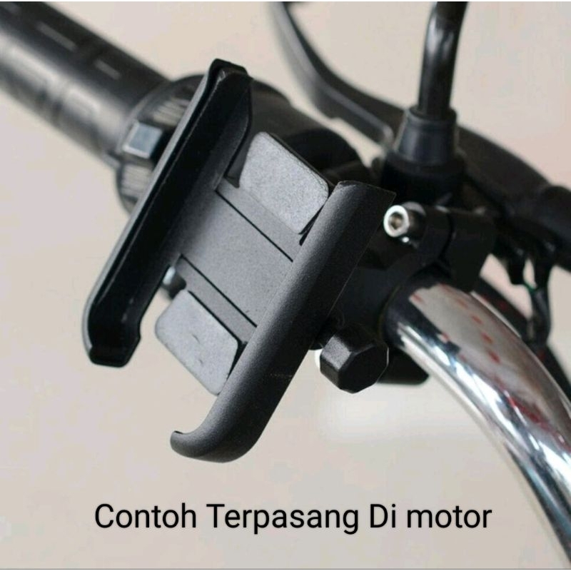 Jual HOLDER HP Motor Handphone Spion Stang Sepeda Stand Honda Yamaha Bracket | Shopee Indonesia