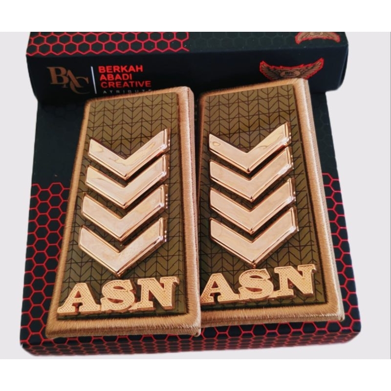 Jual Pangkat pdh ASN Sumsel 2D kain Akrilik | Shopee Indonesia