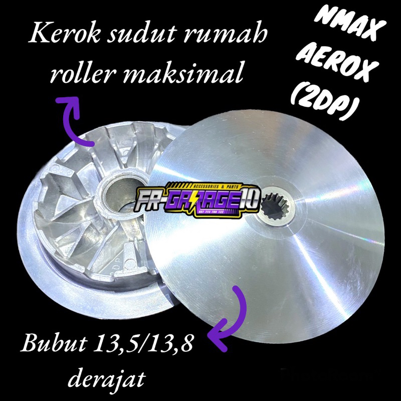 Jual PULLEY PULLY PULY RUMAH ROLLER SET KIPAS NMAX BUBUT MANGKOK ROLLER ...