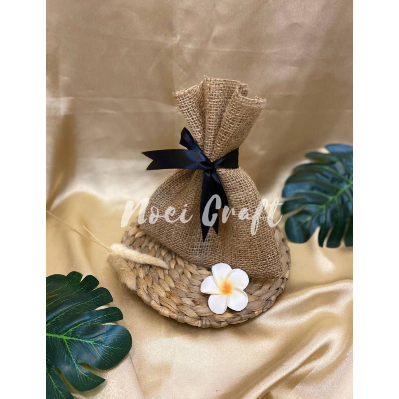 Jual NOEI POUCH POLOS PACKAGING SOUVENIR | POUCH GONI SIZE 20*15CM BEST ...