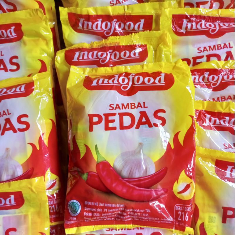 Jual Indofood Sambal Pedas Saos isi 24 sachet @9g | Shopee Indonesia