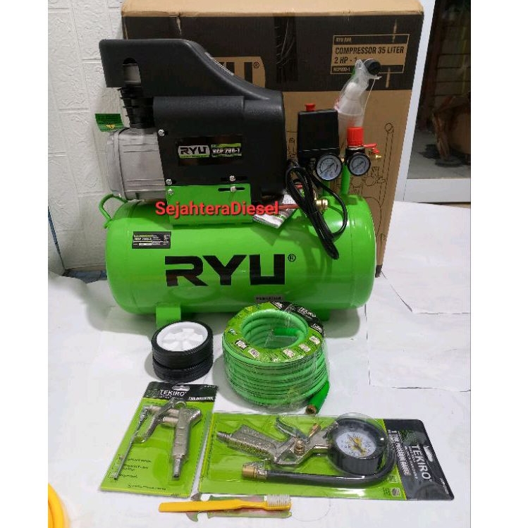 Jual RYU TEKIRO Paket Kompresor 2HP 35Liter&Inflator Tekiro|Airduster ...