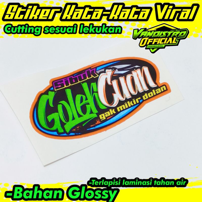 Jual stiker sibuk golek cuan | Shopee Indonesia