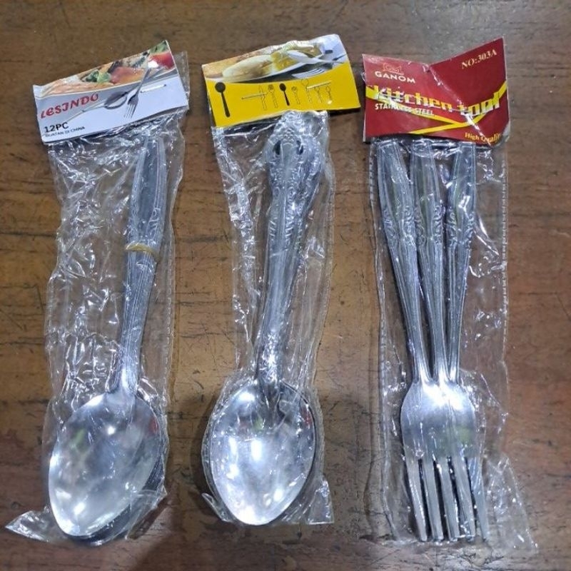 Jual Sendok Makan / Sendok Wayang / Garpu Makan Stainless Steel 1 lusin ...