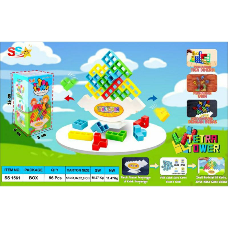 Jual Mainan Tetra Tower terbaru/mainan edukasi/SS1561 | Shopee Indonesia