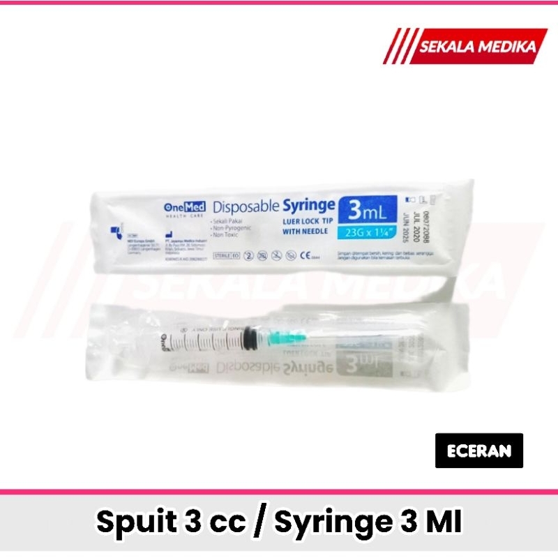 Jual SYRINGE 3Ml DISPOSABLE SPUIT 3CC / PCS | Shopee Indonesia
