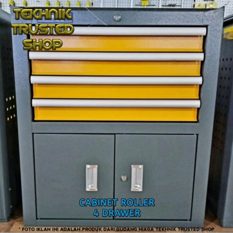 Jual Toolbox cabinet troley roda 4 laci + 1 dek rak perkakas mekanik ...