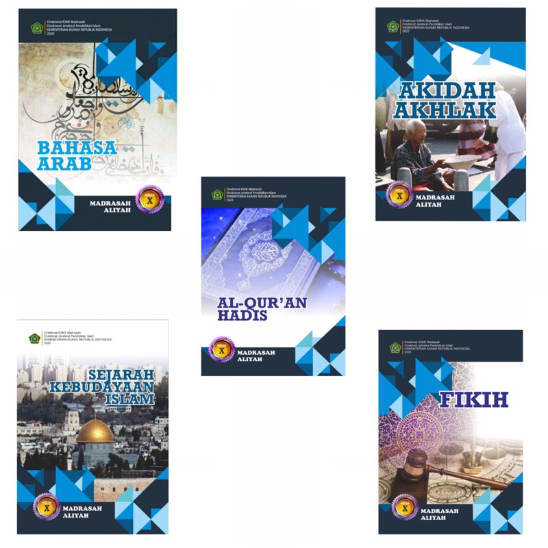 Jual Buku MA kemenag kelas 10 / - X SMA Akidah akhlak,Al Qur’an hadis,Bahasa arab,Fikih,SKI ...
