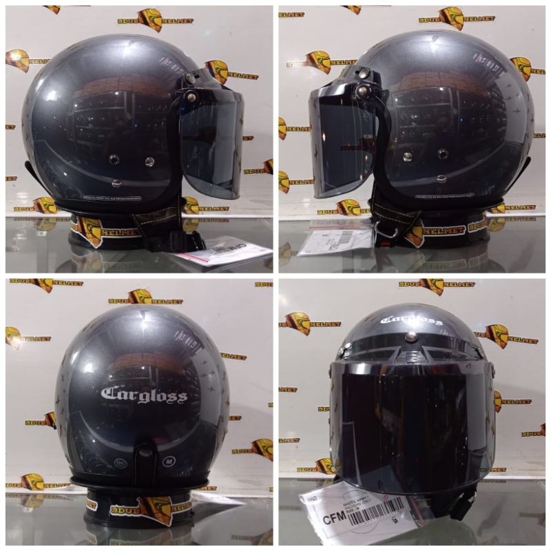 Jual HELM BOGO CARGLOSS SOLID WHITE GLOSS 100% ORIGINAL | Shopee Indonesia