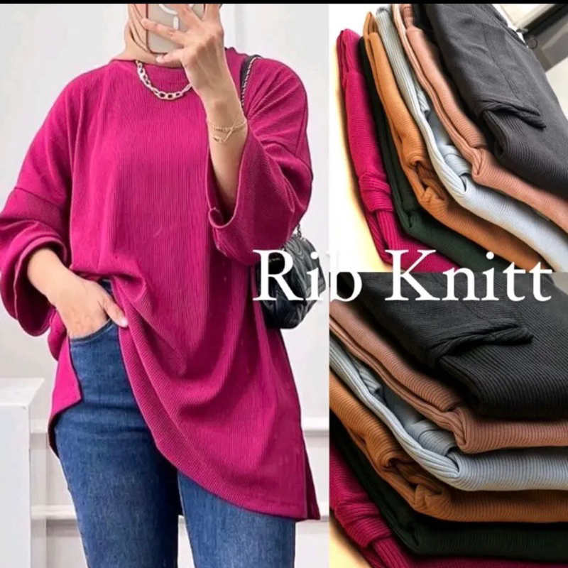 Jual SOLA KNIT KAOS RAJUT OVERSIZED RIB KAOS JUMBO XXL MELAR ADEM HALUS ...