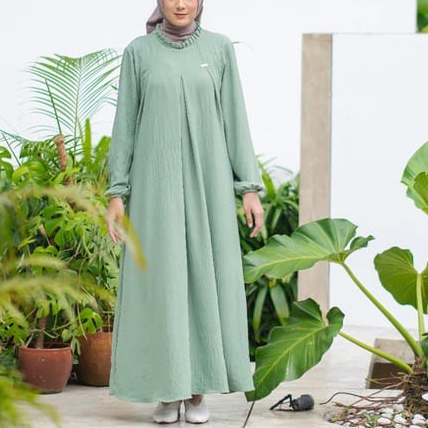 Jual HQ Dress / Gamis Hari Raya Kondangan Green Sage Mint Jumbo ...