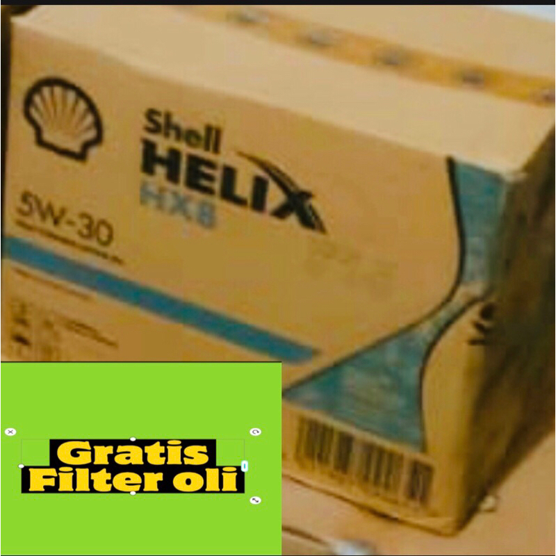 Jual oli shell helix hx8 5w 30 kemasan dus 4botol / gratis filter oli ...