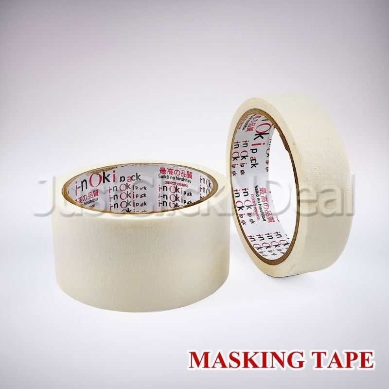 Jual Lakban Kertas ( Masking Tape ) Inoki 2 inch 48mm x 15 Yard ...