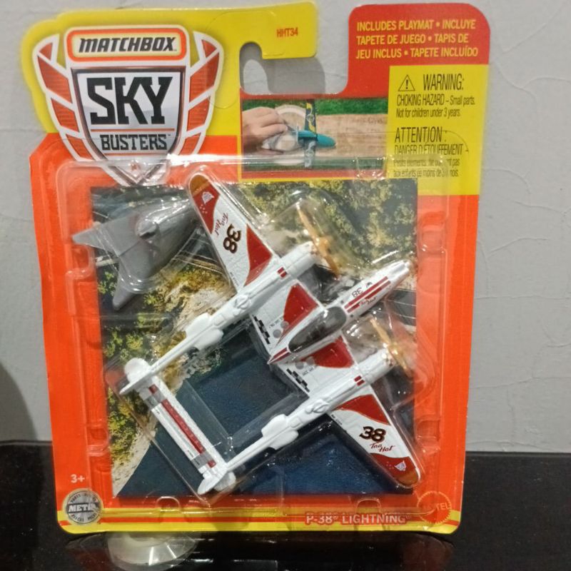 Jual Matchbox Sky Busters Diecast - P-38 Lightning | Shopee Indonesia