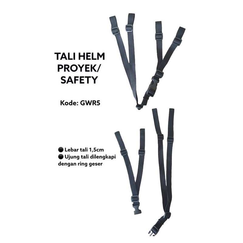Jual TALI HELM PROYEK/TALI HELM SAFETY/TALI DAGU (ujung tali dilengkapi ...