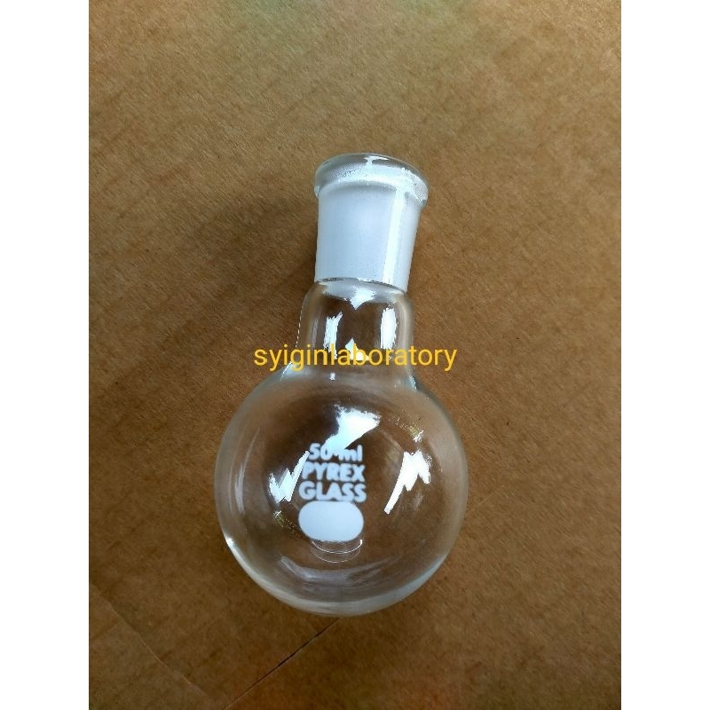 Jual Labu didih-Boiling Flask 50 ml Round Bottom PYREX CLASS A | Shopee ...