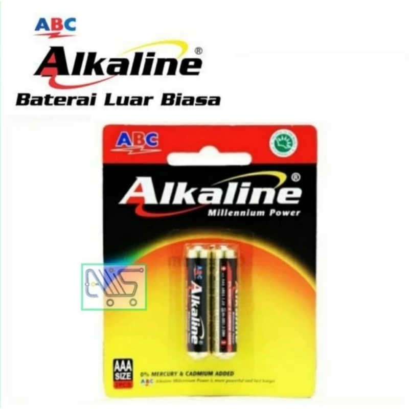 Jual Battery ABC Alkaline AAA A3 LR03 Isi 2 | Shopee Indonesia