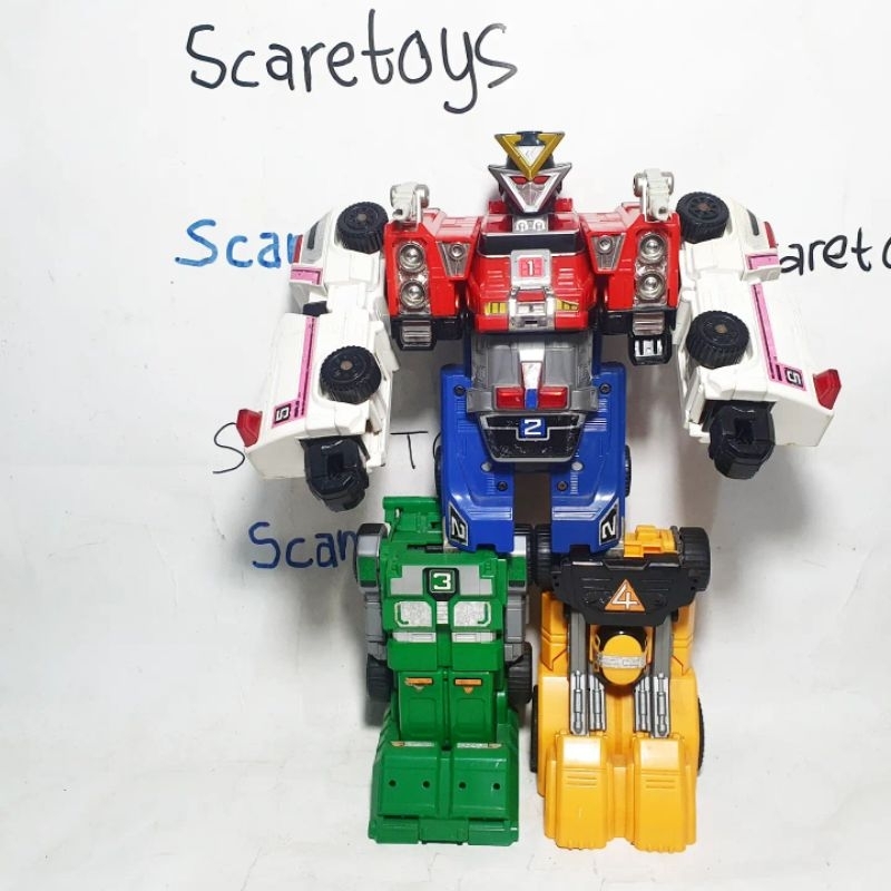 Jual DX Power Rangers Turbo Rescue megazord Sentai Carranger Vrv robo ...