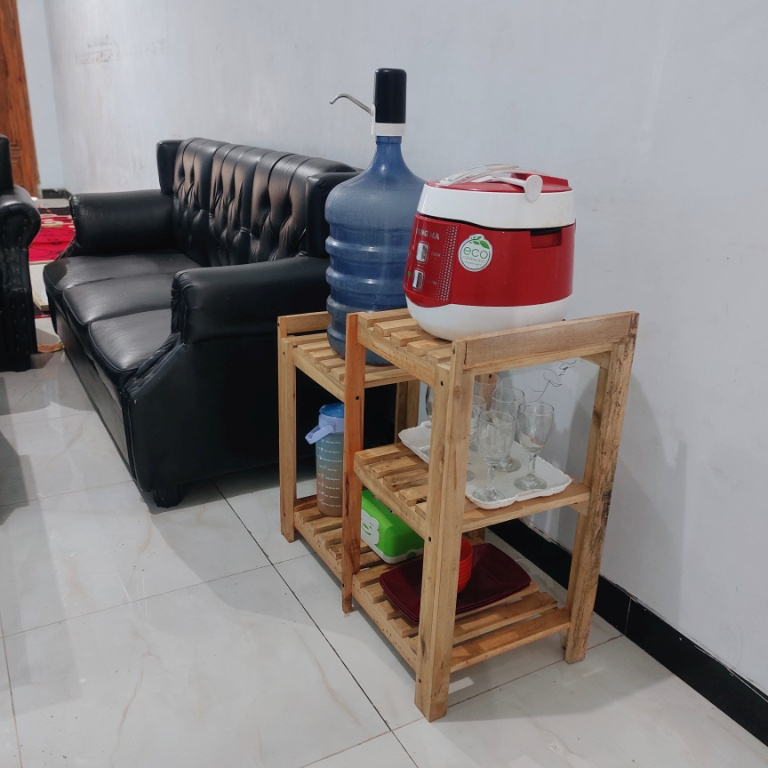 Jual Rak Dispenser dan Magicom Meja Galon Kayu 70x35x75 Aesthetic ...