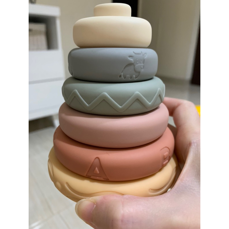 Jual Silicone stacking toy (mainan susun ring donut) | Shopee Indonesia