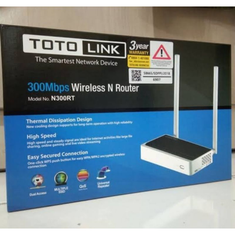 Jual TOTOLINK/TOTO Link N300RT-300Mbps Wireless N Router - 2 Antena | Shopee Indonesia