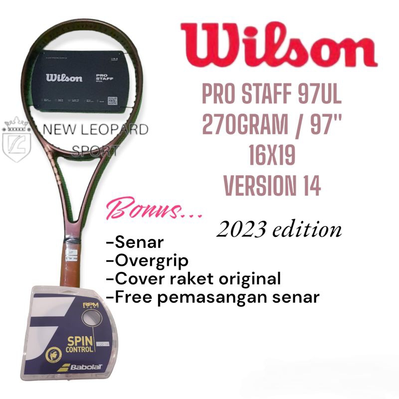 Jual Raket Tenis Wilson Pro Staff 97UL V. 14 270gram 97" edisi 2023 | Shopee Indonesia