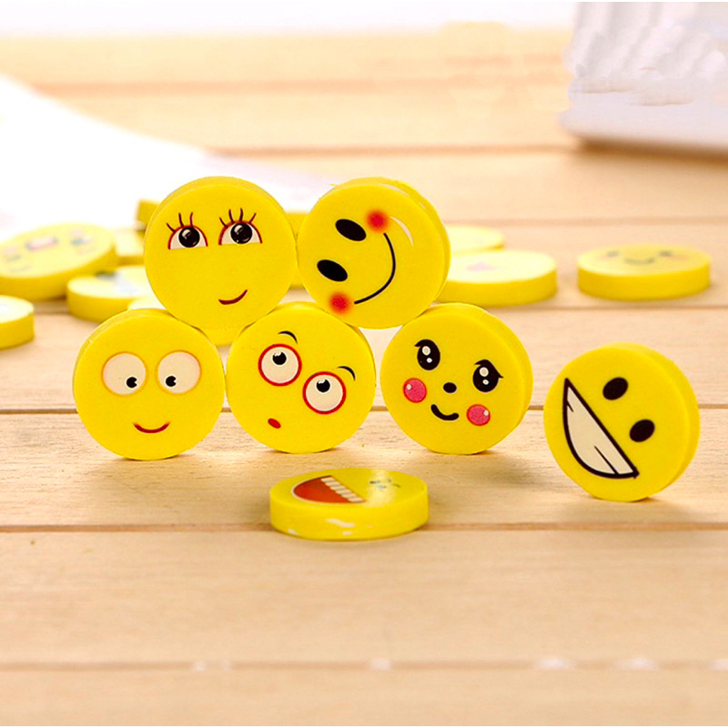 Jual Penghapus Pensil Karakter Emoji Smile Eraser Pencil | Shopee Indonesia