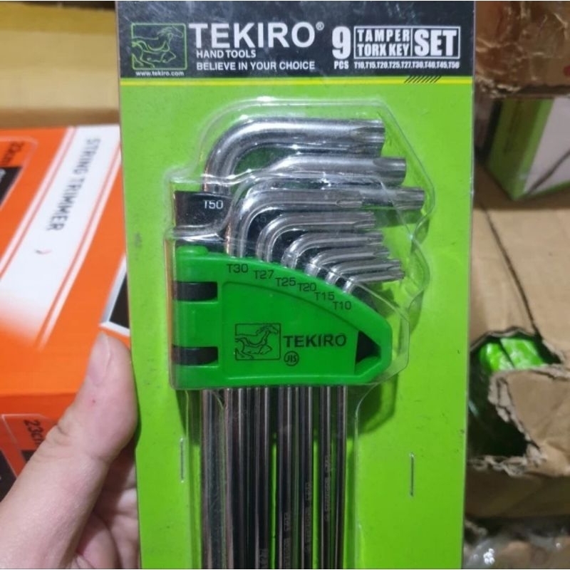 Jual KUNCI L BINTANG PANJANG LUBANG TEKIRO 9PCS TAMPER TORX KEY TEKIRO 9 PCS | Shopee Indonesia