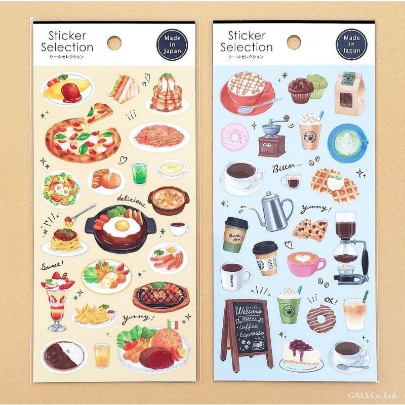 Jual STICKER SELECTION COFFEE WESTERN FOOD JOURNAL SCRAPBOOK STIKER ...