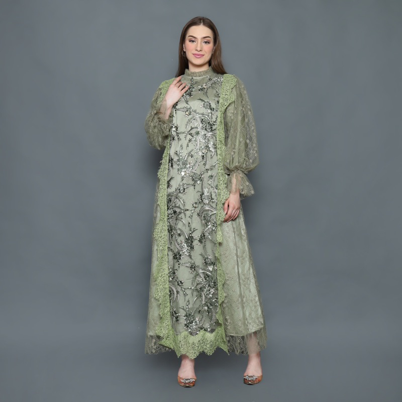 Jual Makaio - Eid al-Fitr - Milana Dress in Green | Shopee Indonesia