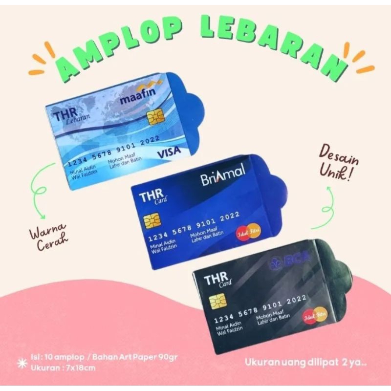 Jual Amplop Lebaran ATM Bank 1PACK isi 10 PCS - Amplop ldul' Fitri 2023 ...